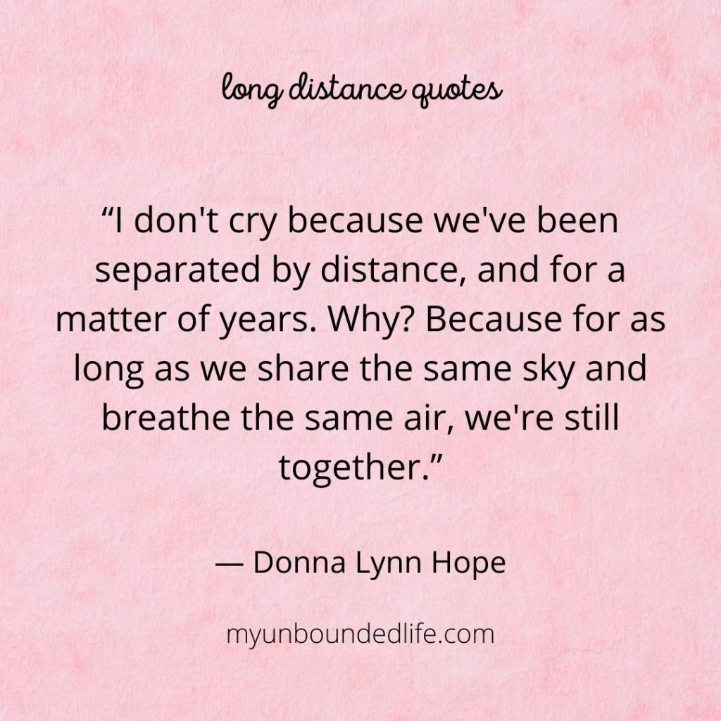 Inspiring Long Distance Relationship Quotes